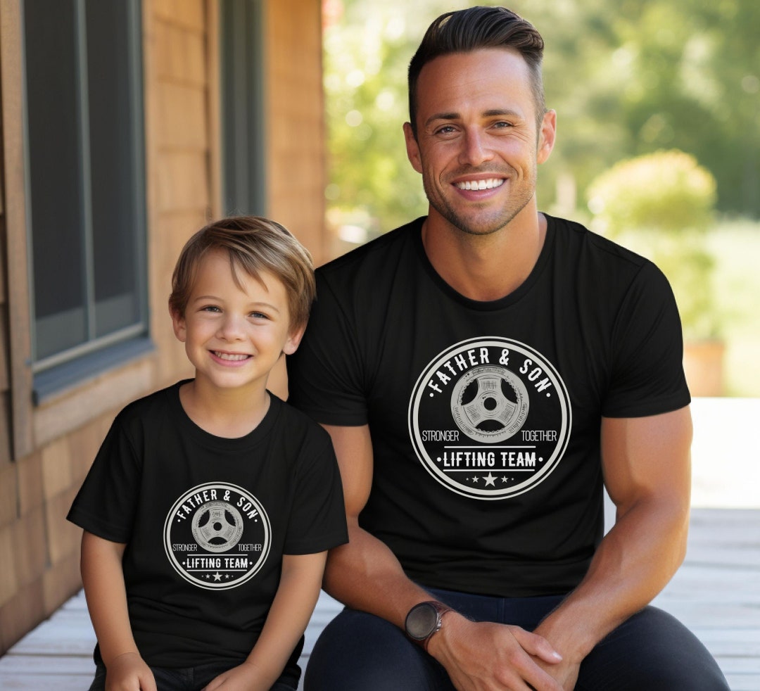 Father Son Lifting Team Shirt, Dad and Me Shirt, Matching Father & Son ...