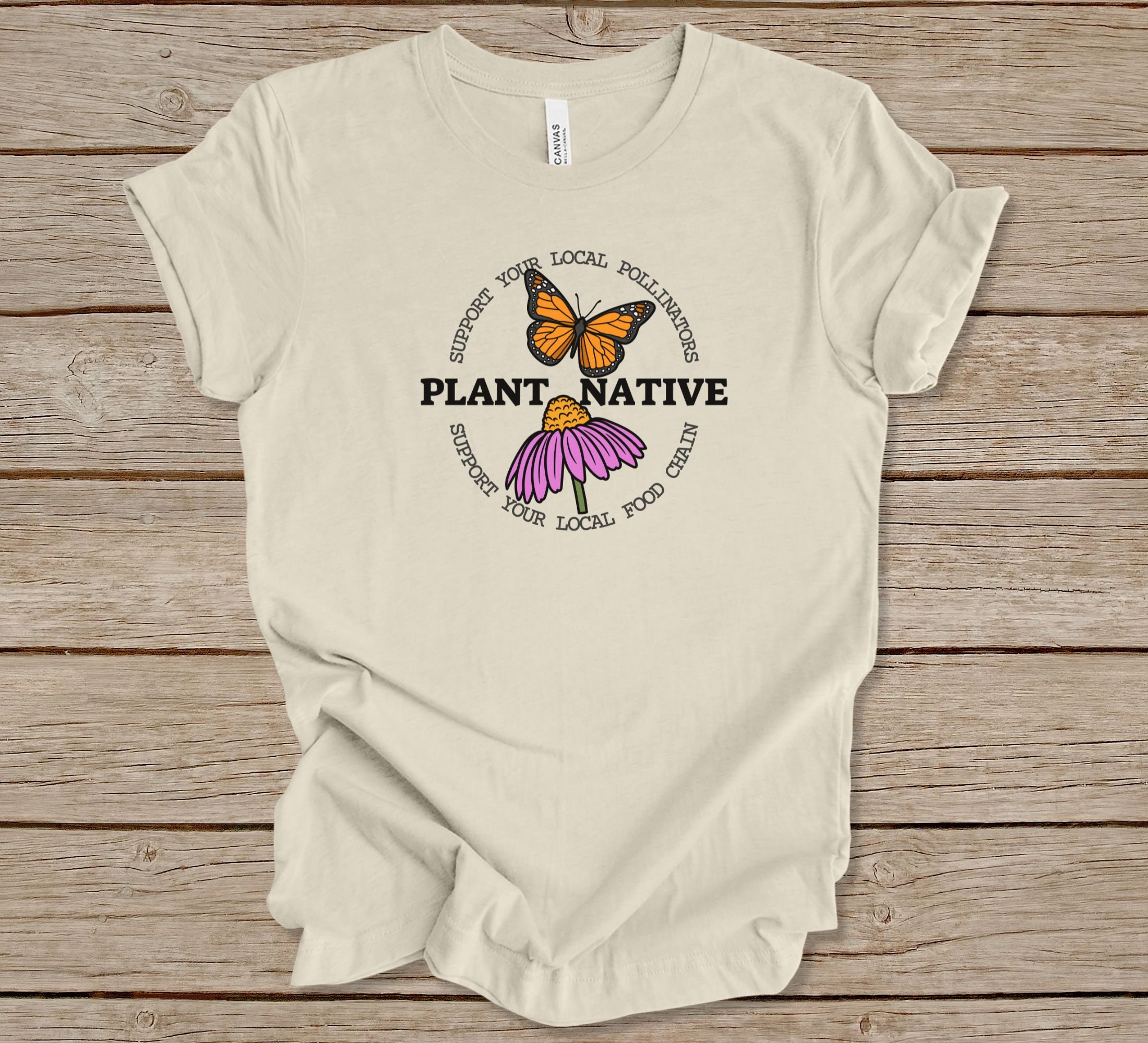 Plant Native T-shirt, Support Pollinators Shirt, Monarch Shirt ...