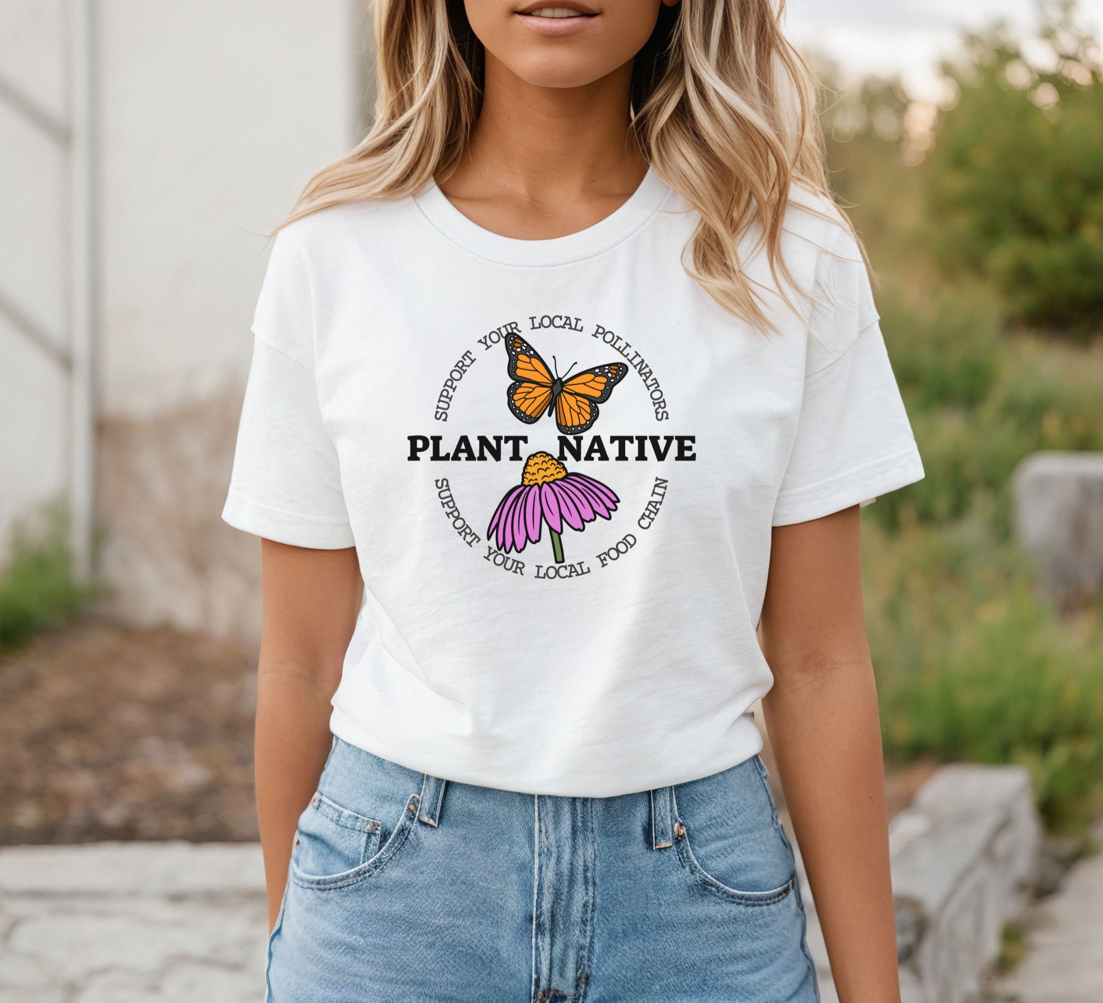 Plant Native T-shirt, Support Pollinators Shirt, Monarch Shirt ...