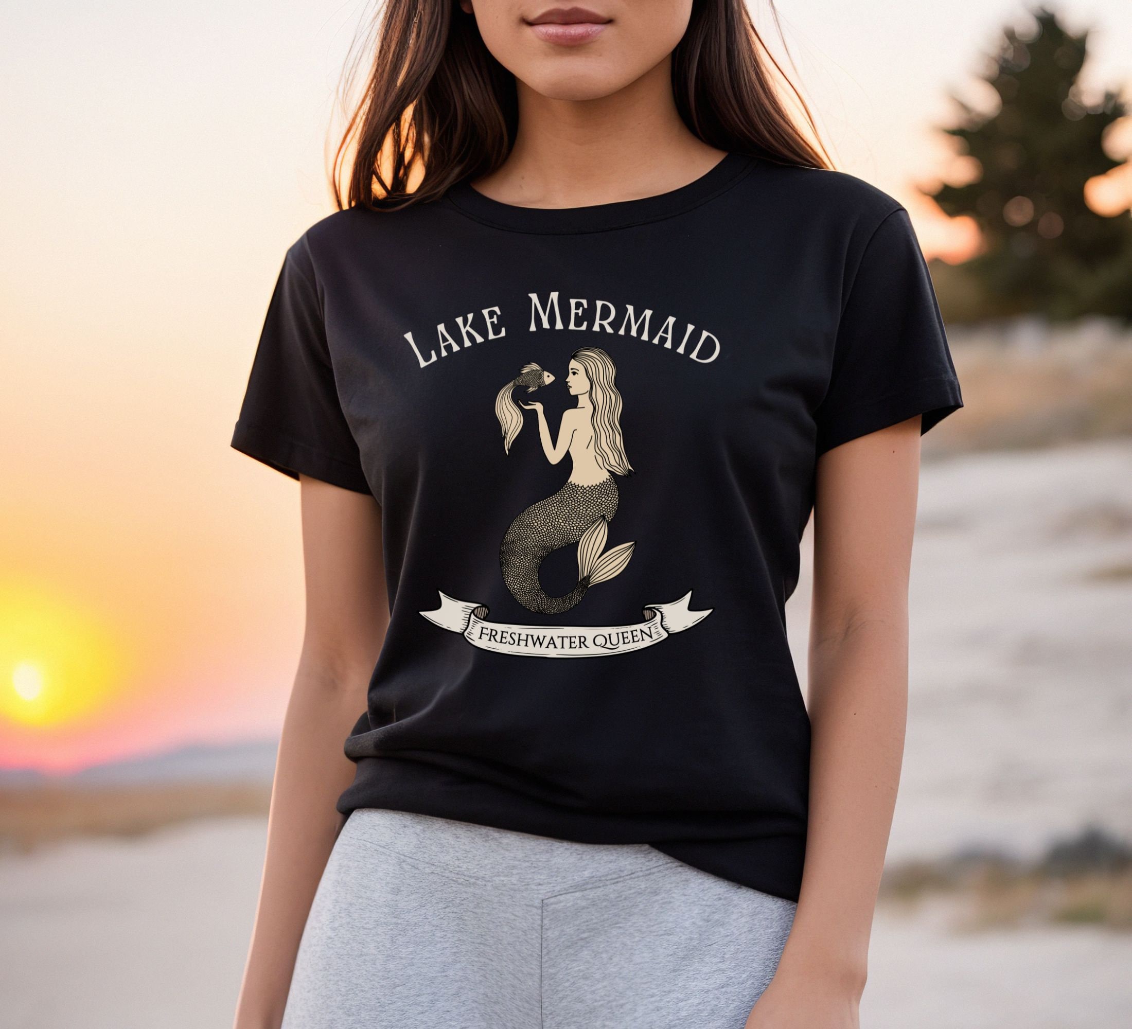 Lake Mermaid Shirt, Vintage Mermaid T-shirt, Mermaid Vibes T-shirt ...