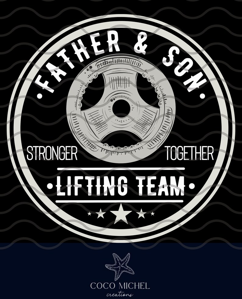 Father Son Lifting Team Svg Png, Powerlifting Father Son Png ...