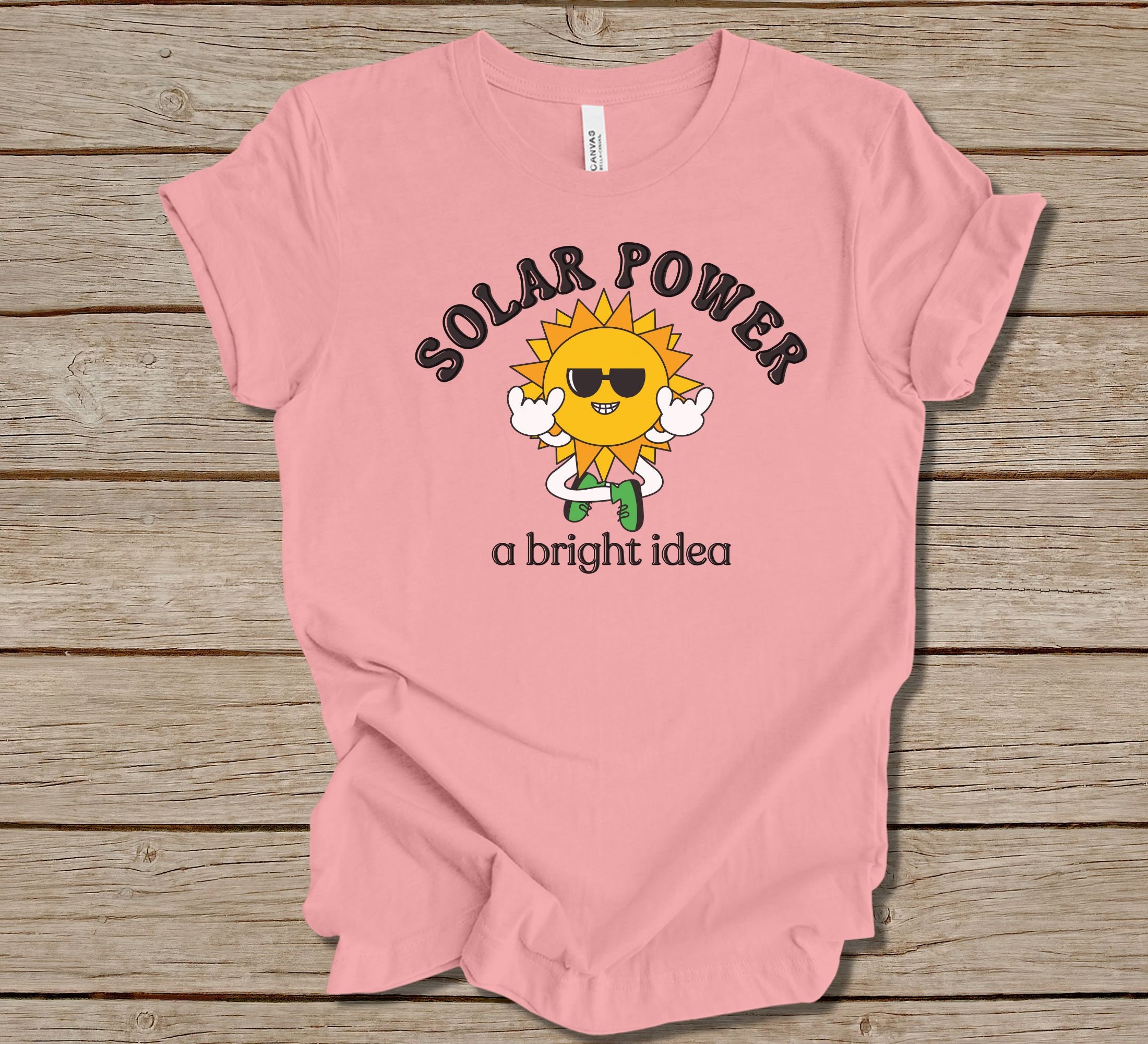 Solar Power A Bright Idea Shirt, Solar Power T-shirt, Solar Energy Gift ...