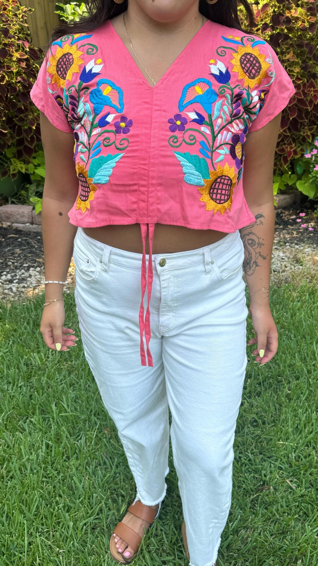Mexican Embroidered Crop Top - Etsy
