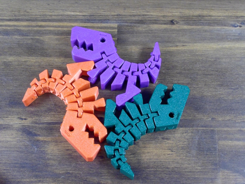 3D Printed Flexy Rex Dinosaur Fidget Toy - Etsy