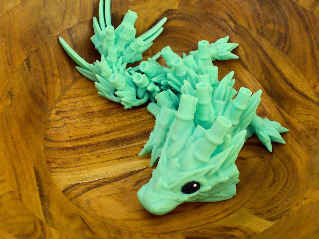 3D Printed Articulated Bamboo Dragon - Etsy
