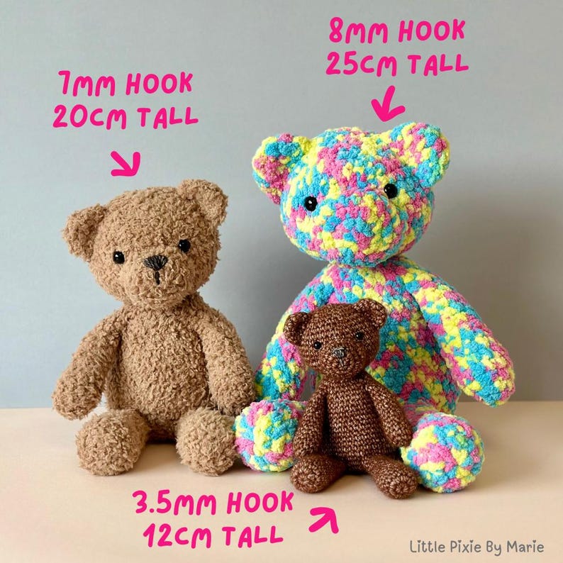 Bernie the Bear - Low-sew Crochet Bear Pattern - Easy Plush Teddy PDF ...