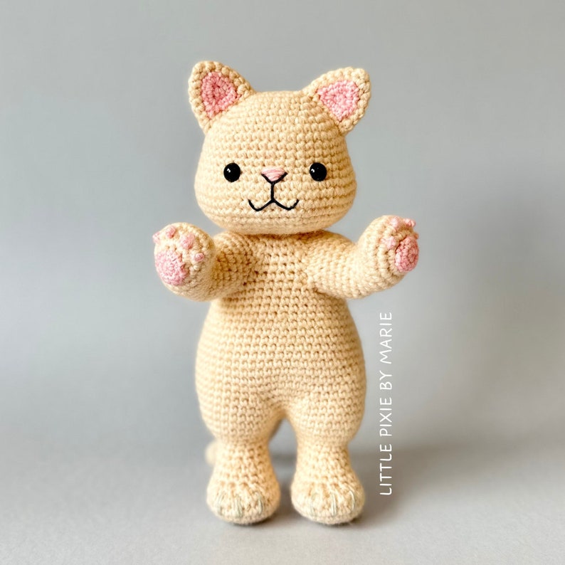 Cat Crochet Pattern: Ralphie “paws Up” Amigurumi (instant PDF Download ...