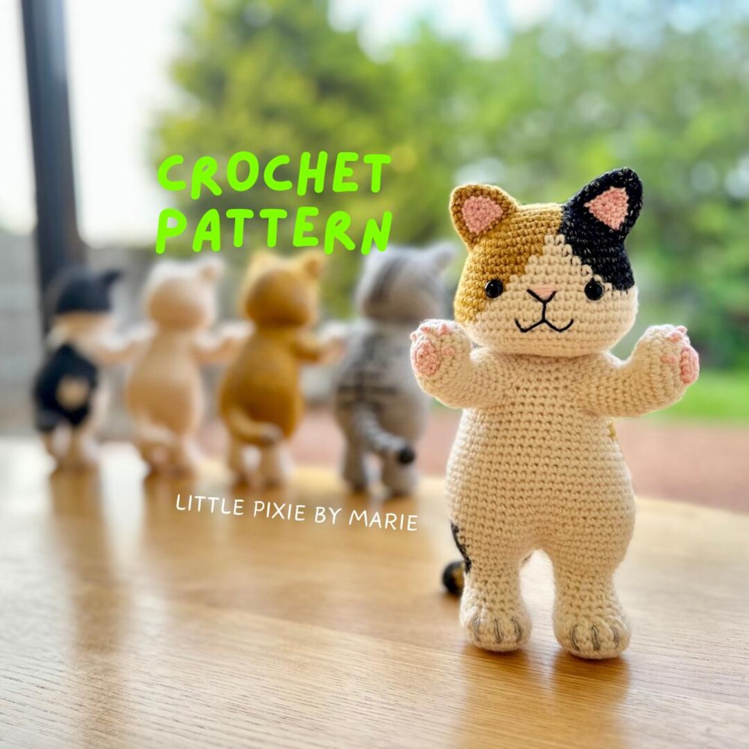 Cat Crochet Pattern: Chestnut “paws Up” Amigurumi (instant PDF Download ...