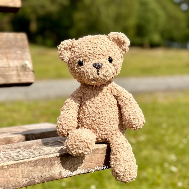 Bernie the Bear - Low-sew Crochet Bear Pattern - Easy Plush Teddy PDF ...