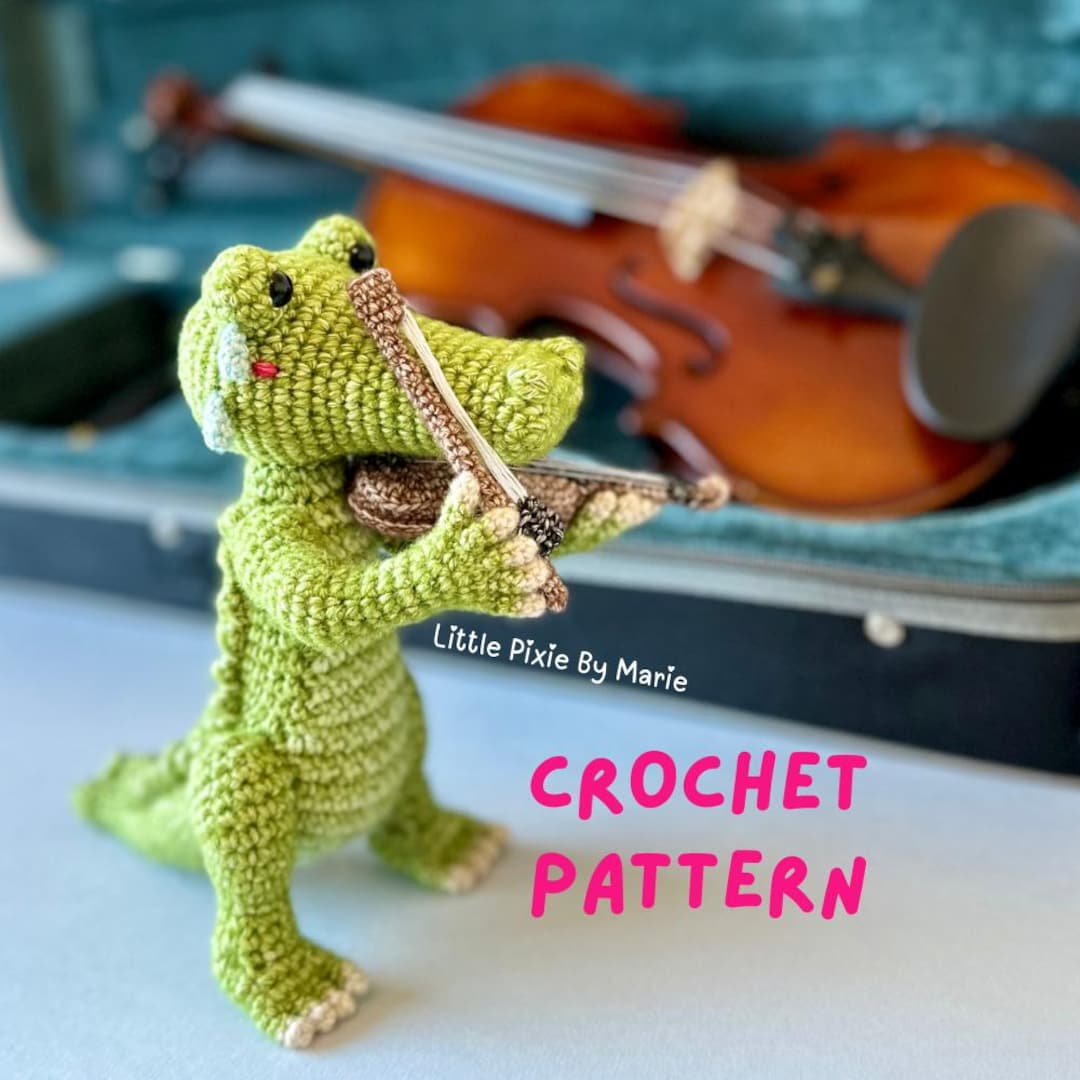 Alligator Crochet Pattern: Alfie the Violin Player (PDF Pattern) - Etsy