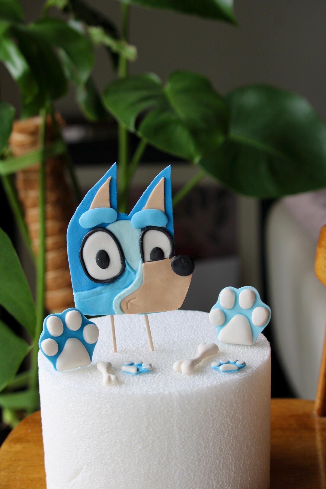 Bluey the Puppy - 2D Fondant Cake Topper - Etsy
