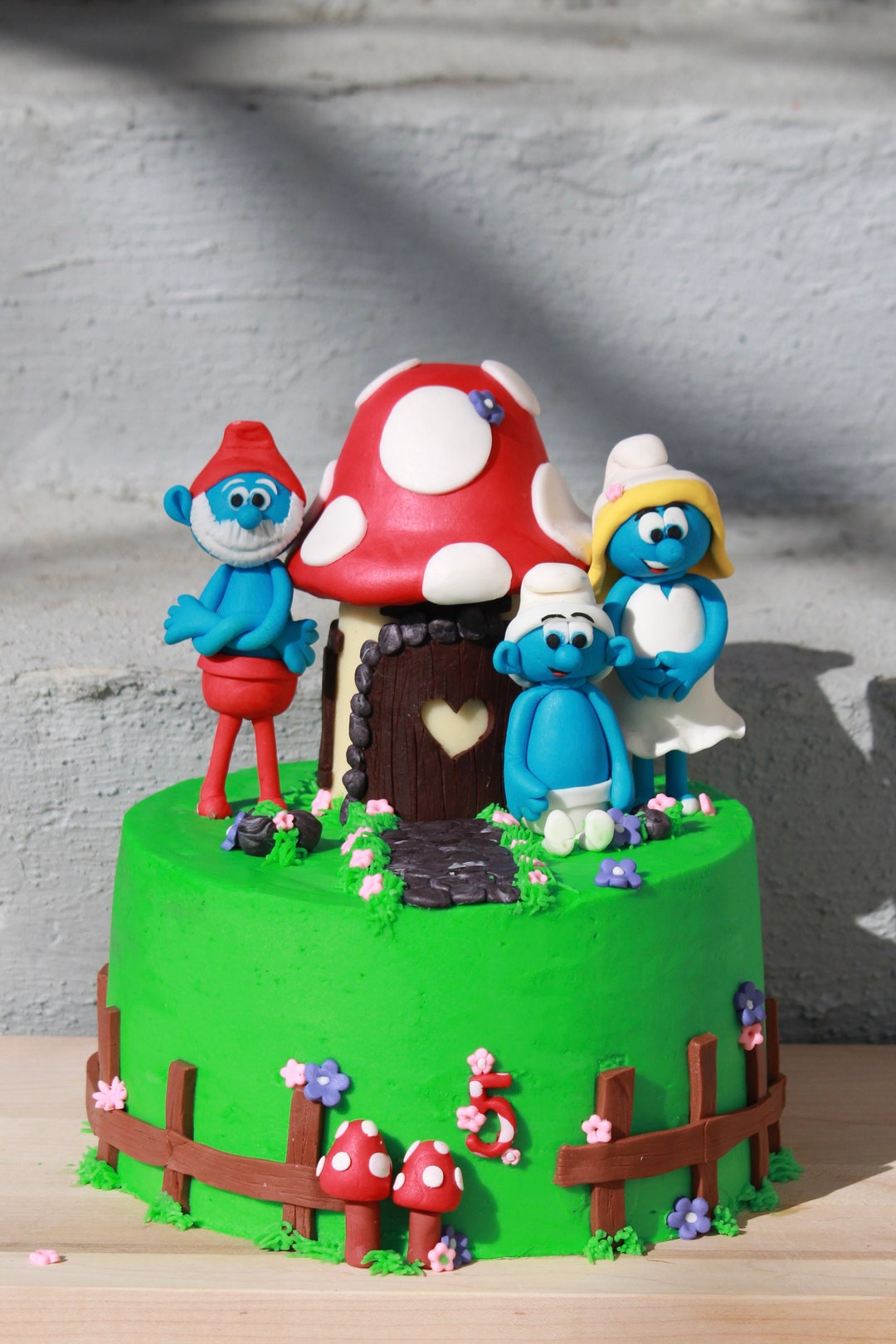 The Smurfs Fondant Cake Topper - Etsy