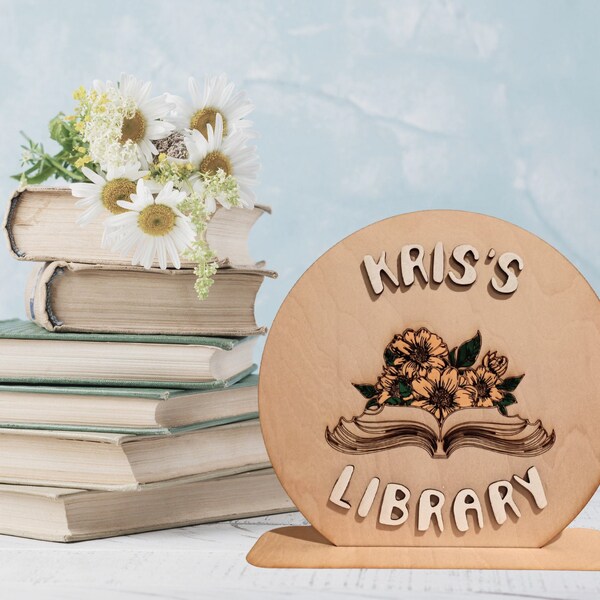 Library Sign - Etsy