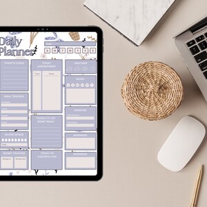 Digital Printable Floral Daily Planner Schedule | Downloadable Planner ...