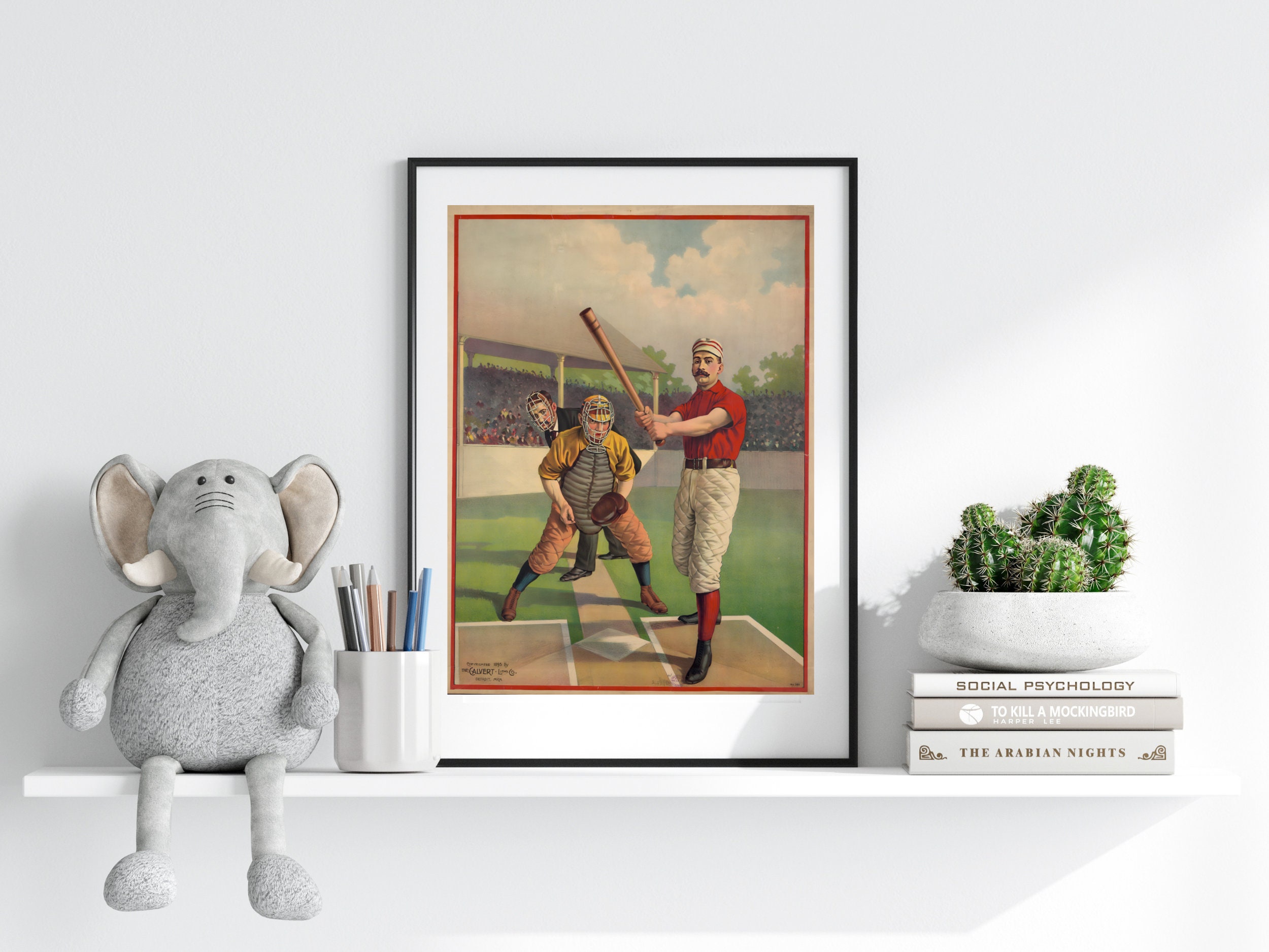 Antique Baseball Sport Illustration Art Bundle 1890s Vintage Print ...