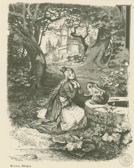Antique Storybook Art Frog Prince Illustration | 1912 | Vintage Print ...