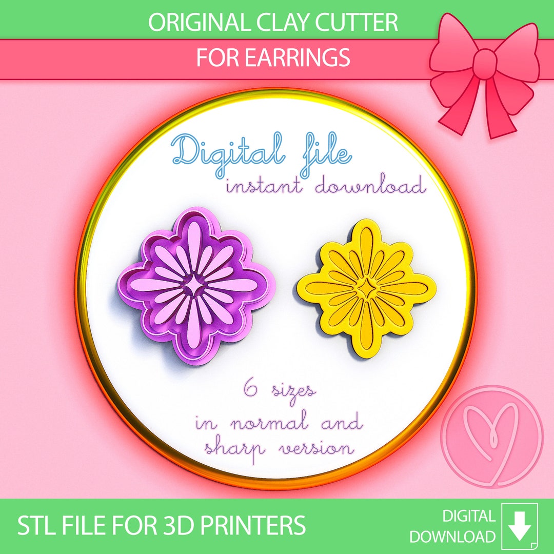 Firework Polymer Clay Cutters, Digital STL File, 6 Sizes, 2 Cutter ...