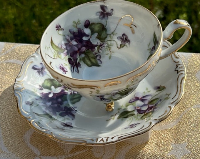 Vintage Yada China Footed Two Piece Demitasse Teacup & Saucer Set ...