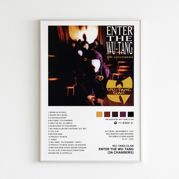 Wu Tang Clan Album Cover Poster - Etsy