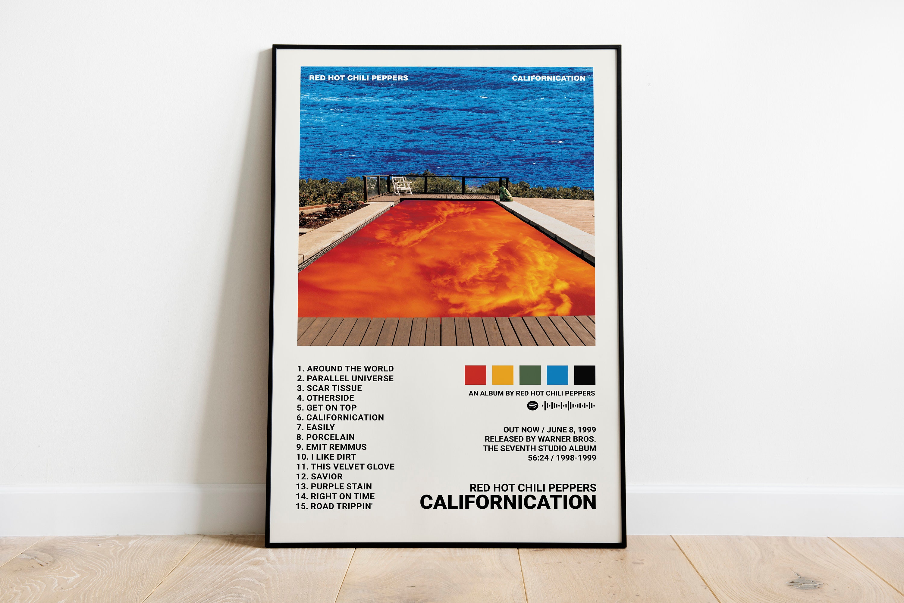 Red Hot Chili Peppers Posters / Californication Poster, Tracklist Album Cover Poster, Print Wall ...