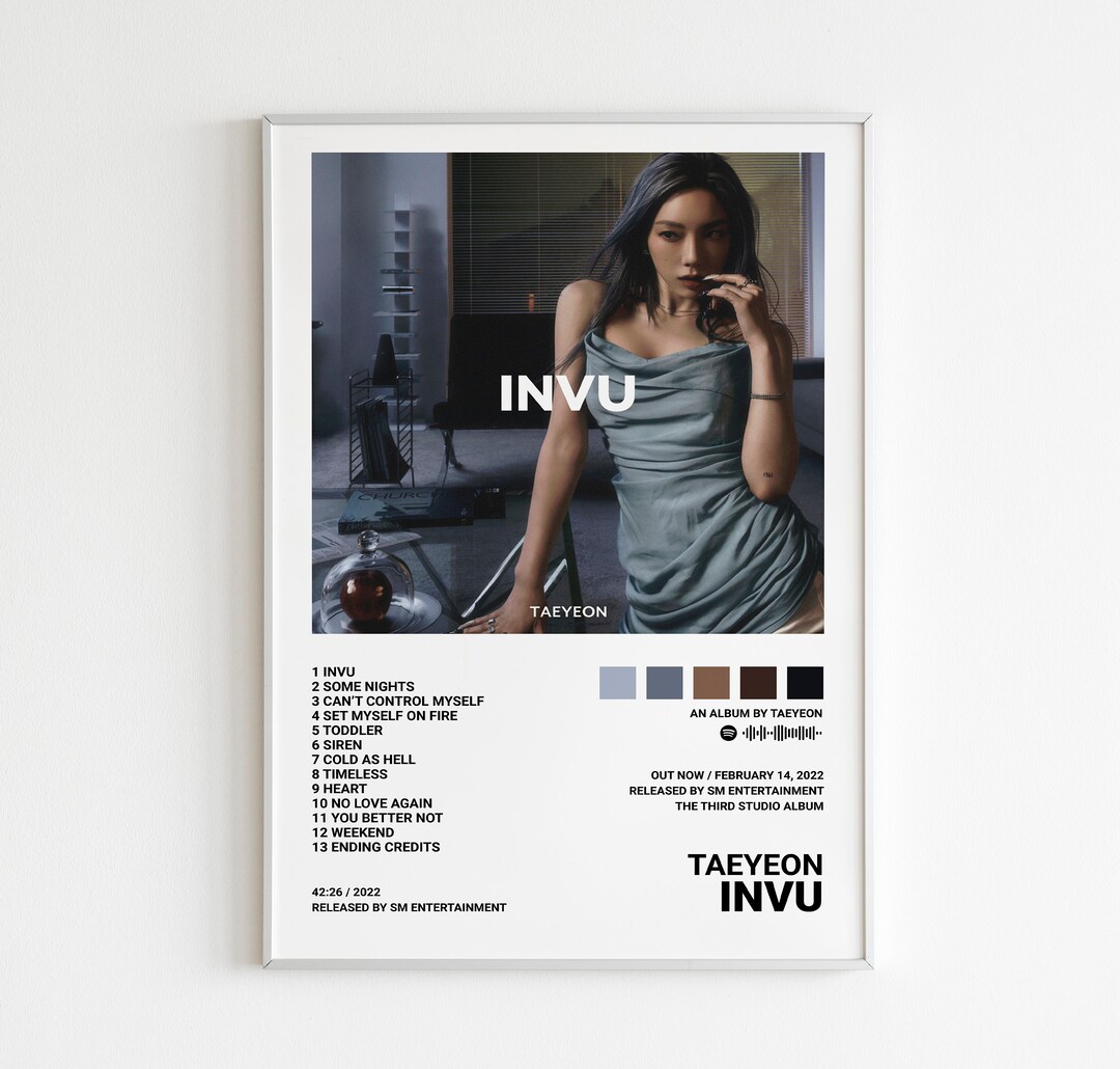 Taeyeon Posters / Invu Poster / Tracklist Album Cover Poster - Etsy