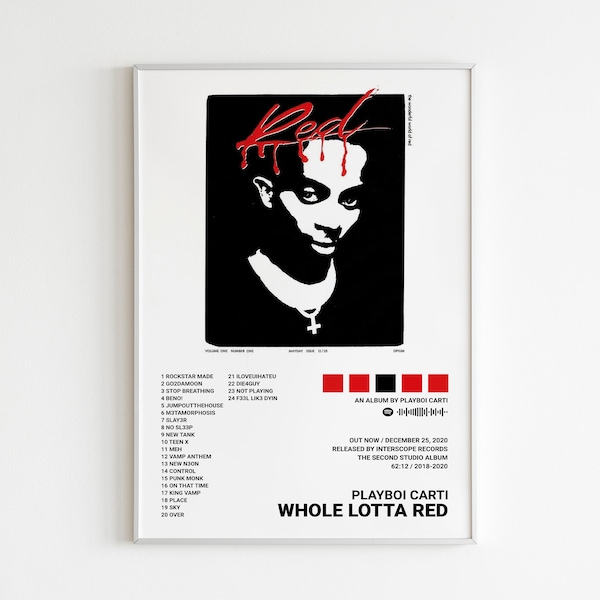 Whole Lotta Red Wall Art - Etsy Ireland