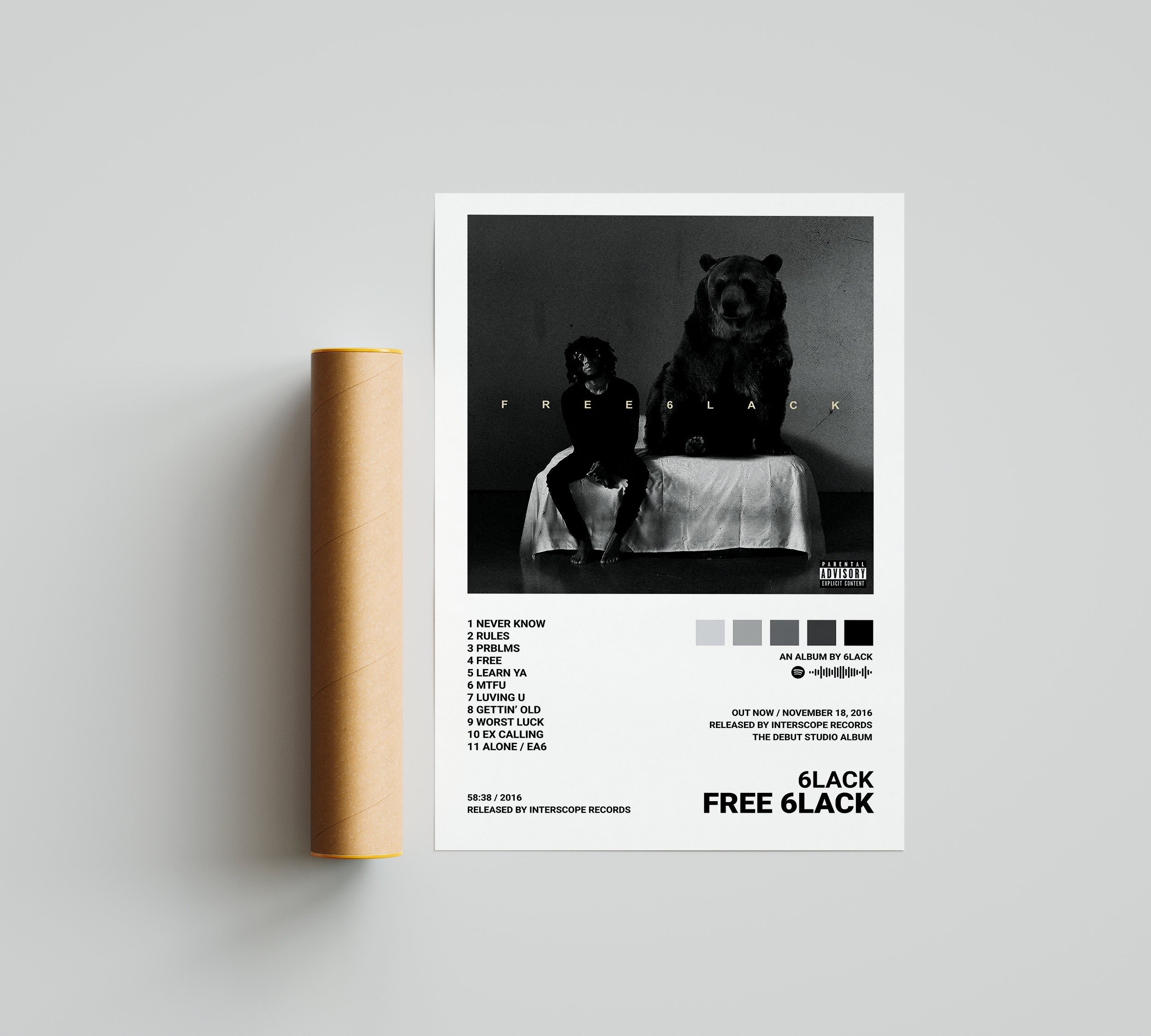 6lack Posters / Free 6lack Poster / Album Cover Poster / Tracklist ...