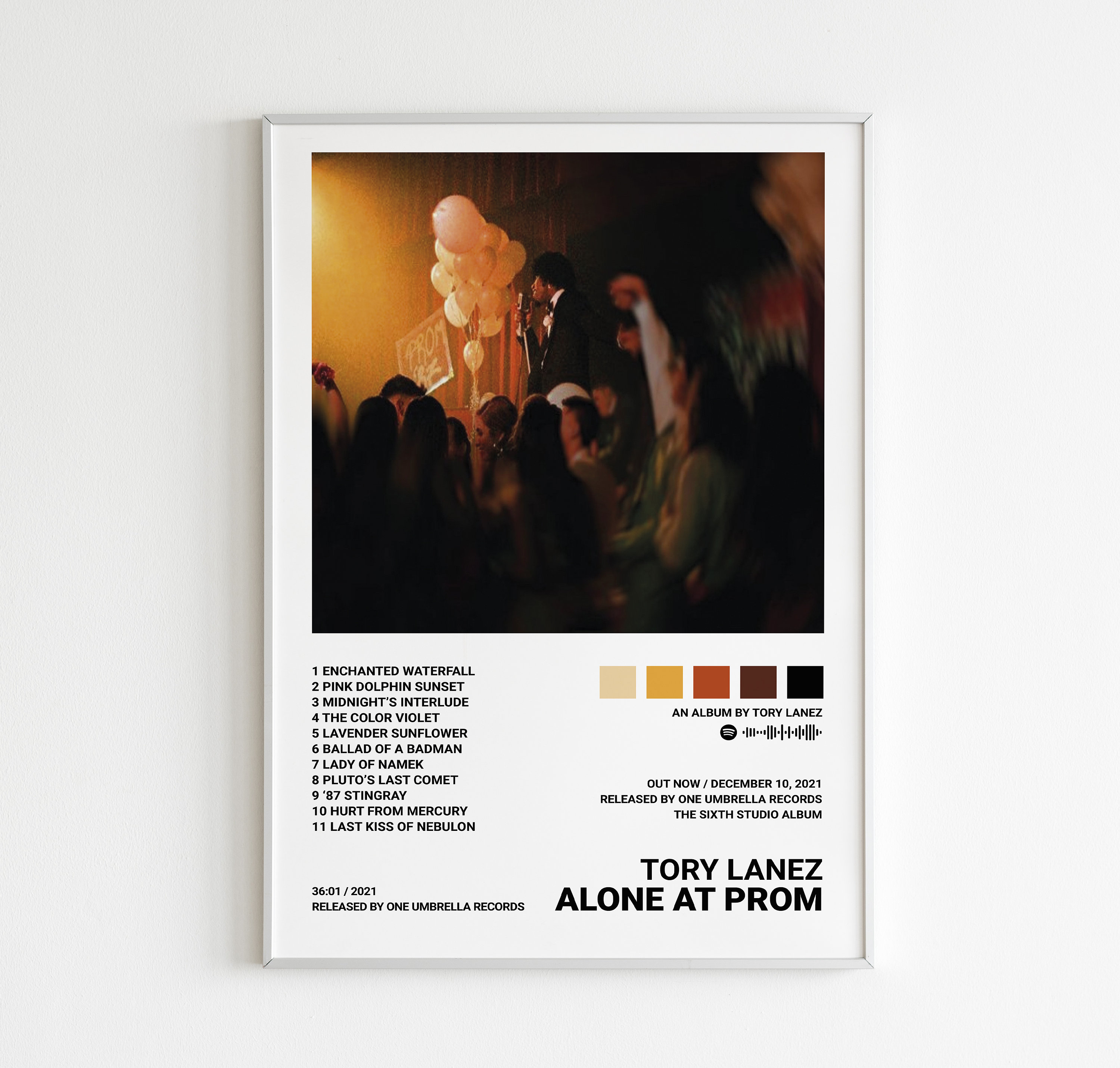 Tory Lanez Poster Alone at Prom Poster Tracklist Album - Etsy