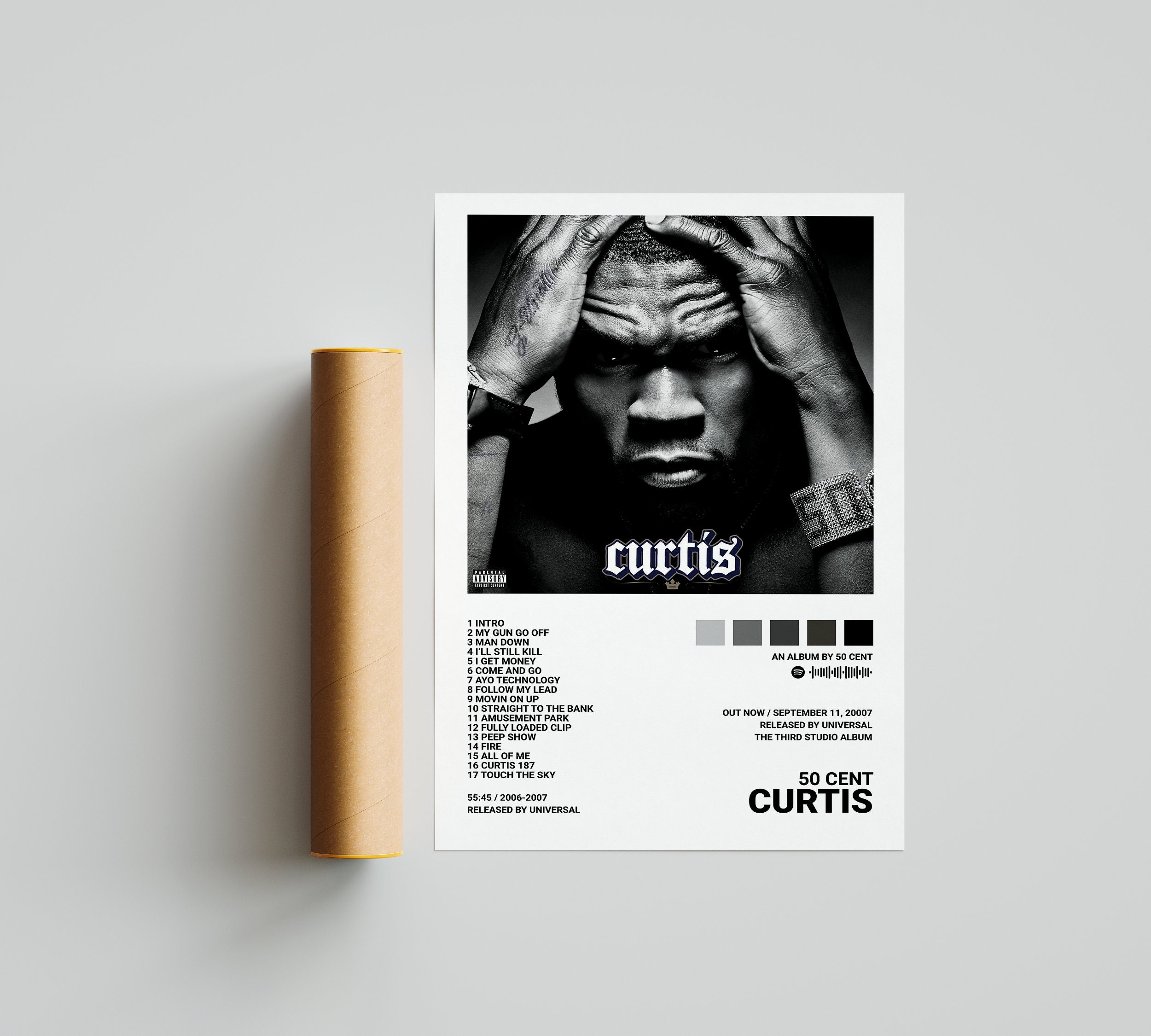 50 Cent Posters / Curtis Poster / Album Cover Poster / Tracklist Poster ...