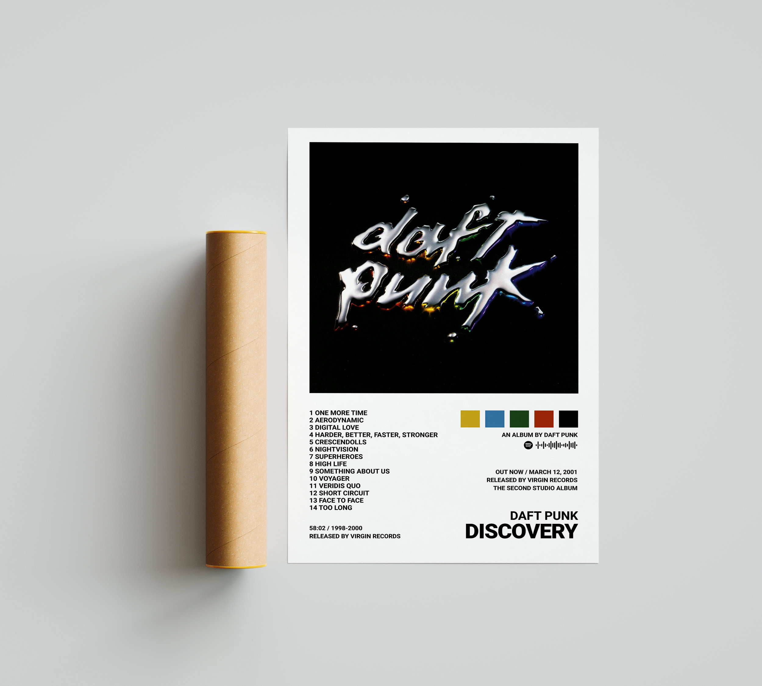 Daft Punk Posters Discovery Poster Daft Punk Album Cover - Etsy