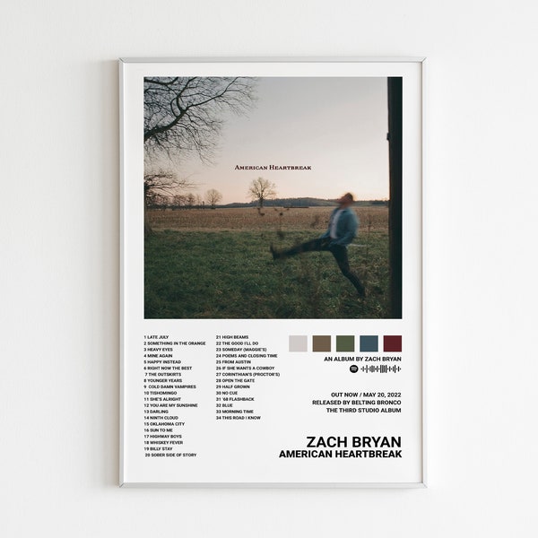 Zach Bryan Poster Album Covers - Etsy