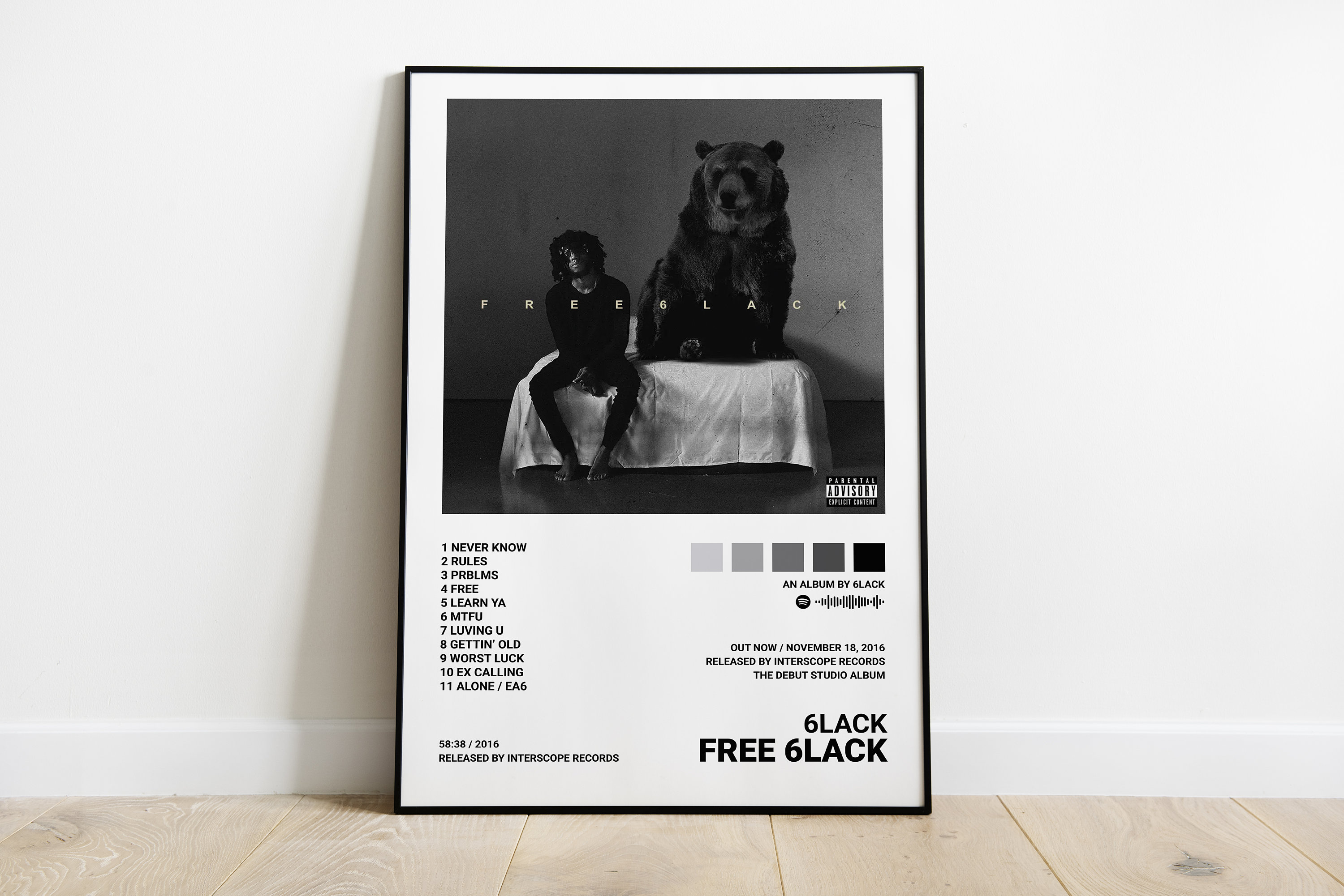 6lack Posters / Free 6lack Poster / Album Cover Poster / Tracklist ...