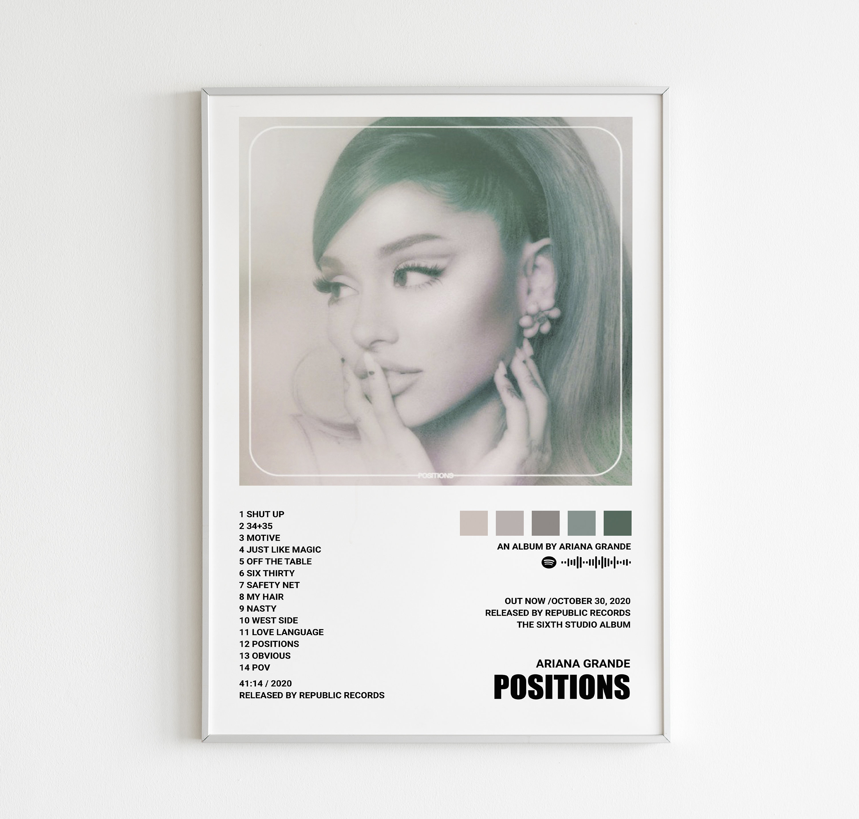 Ariana Grande Positions Album Cover Poster Ariana Grande - Etsy Hong Kong