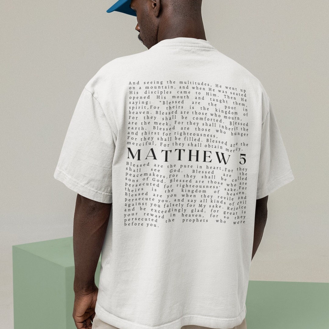 Bible Verse Shirt Matthew 5 the Beatitudes the Teachings of - Etsy