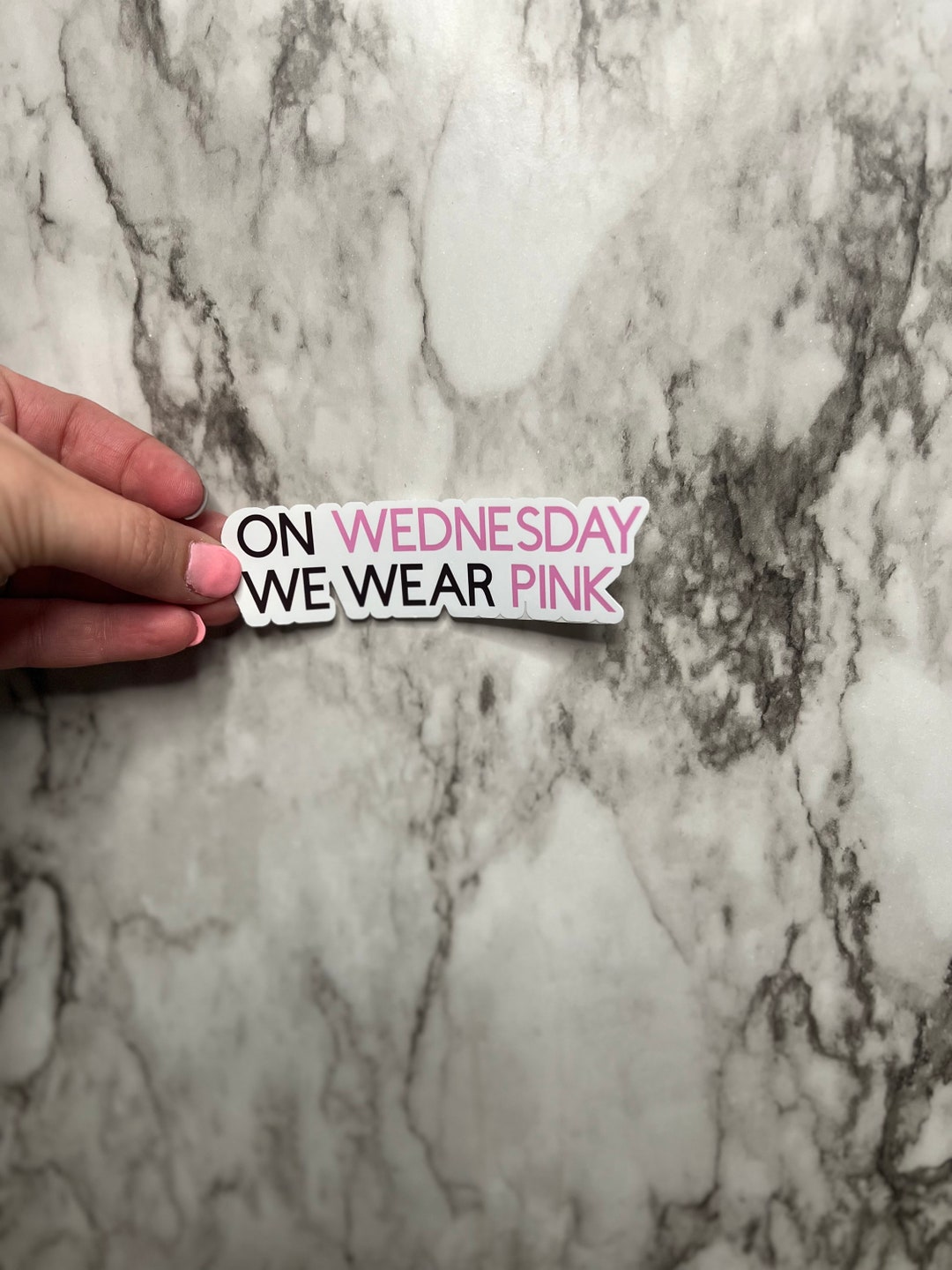 On Wednesday We Wear Pink Sticker - Etsy