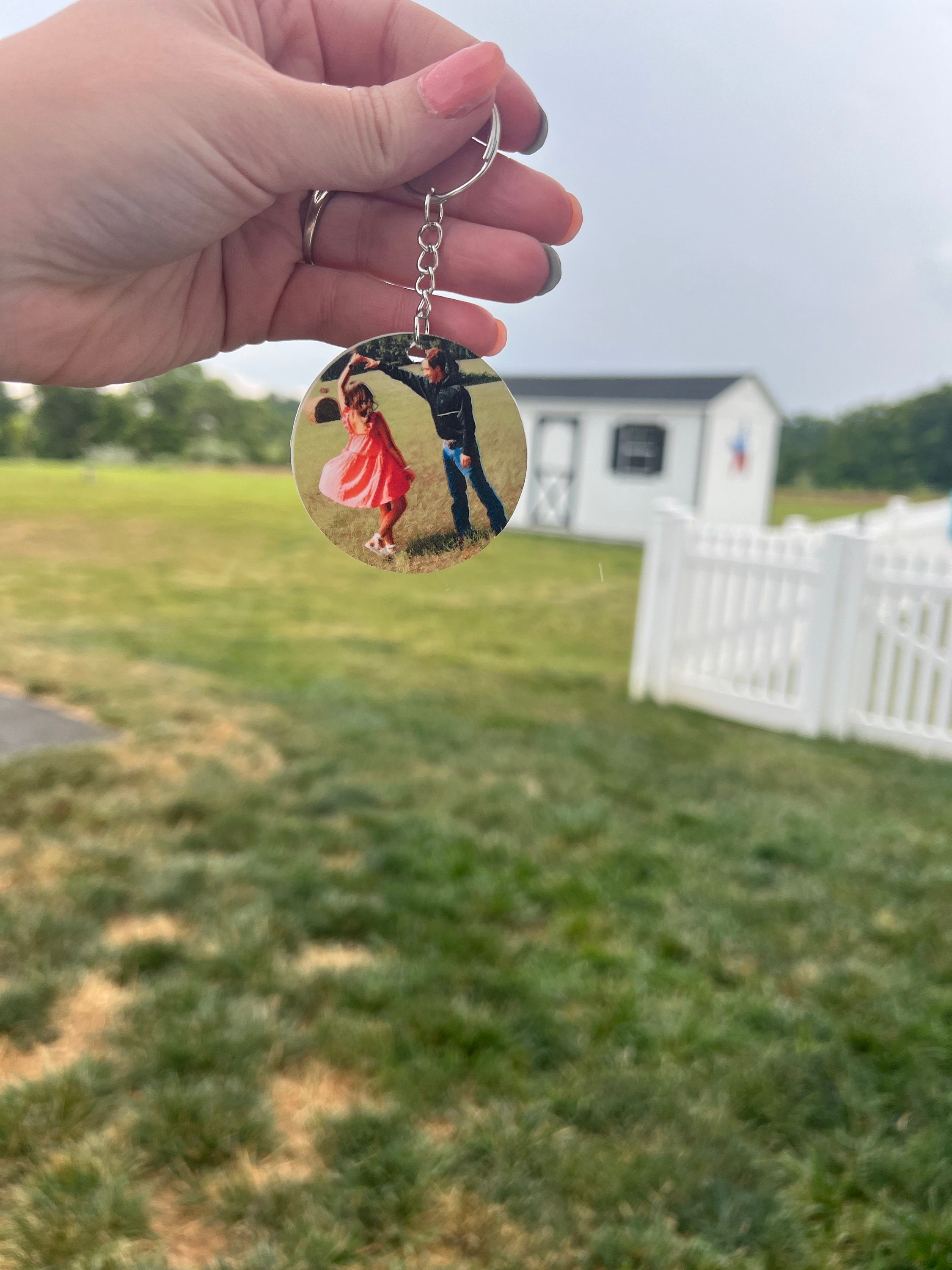 Photo Round Keychain - Etsy