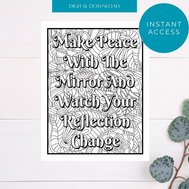 Eating Disorder Recovery Coloring Pages | Digital Download, Printable ...