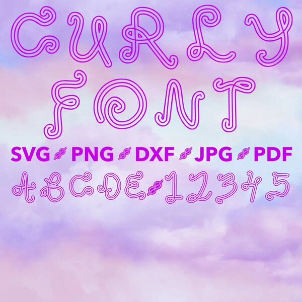 Curly Letters - Etsy