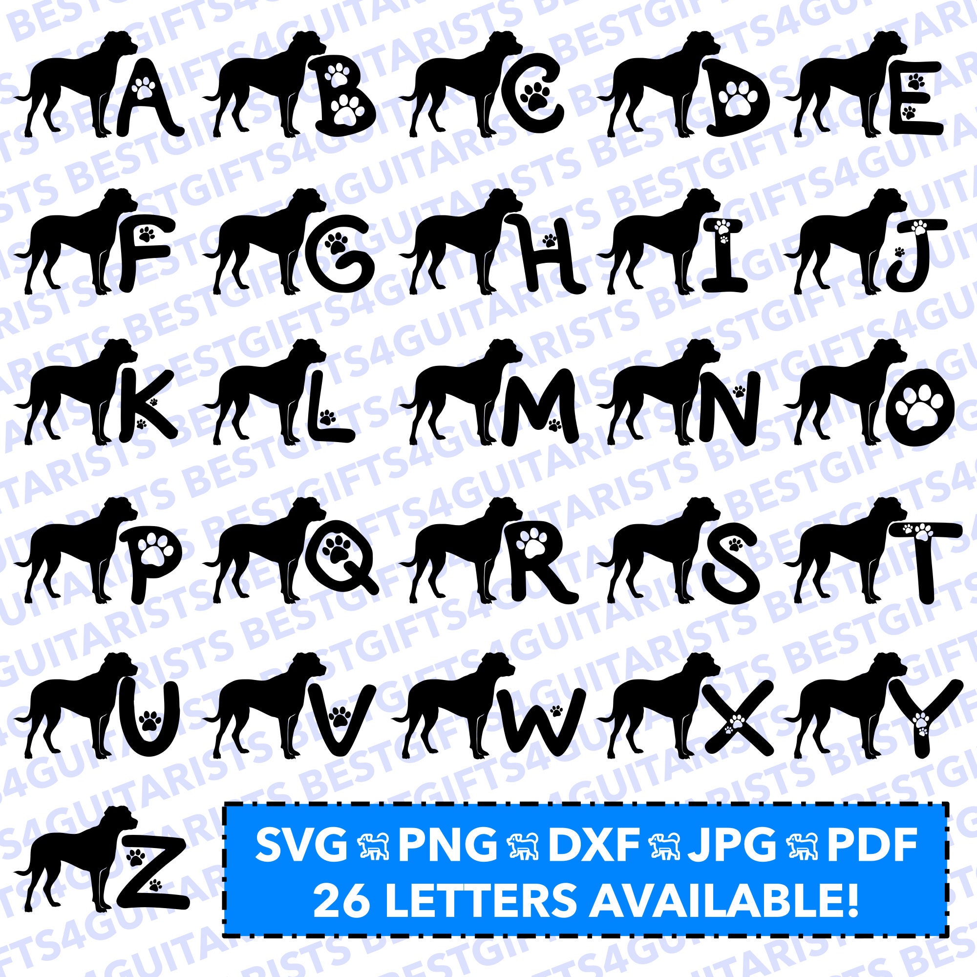 Dog Font SVG Dog Letters PNG Labrador Font JPG Dog - Etsy UK