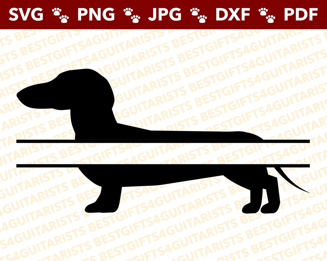 Dachshund Dog Monogram SVG, Dog Split Monogram, Dachshund Dog Svg, Dxf ...