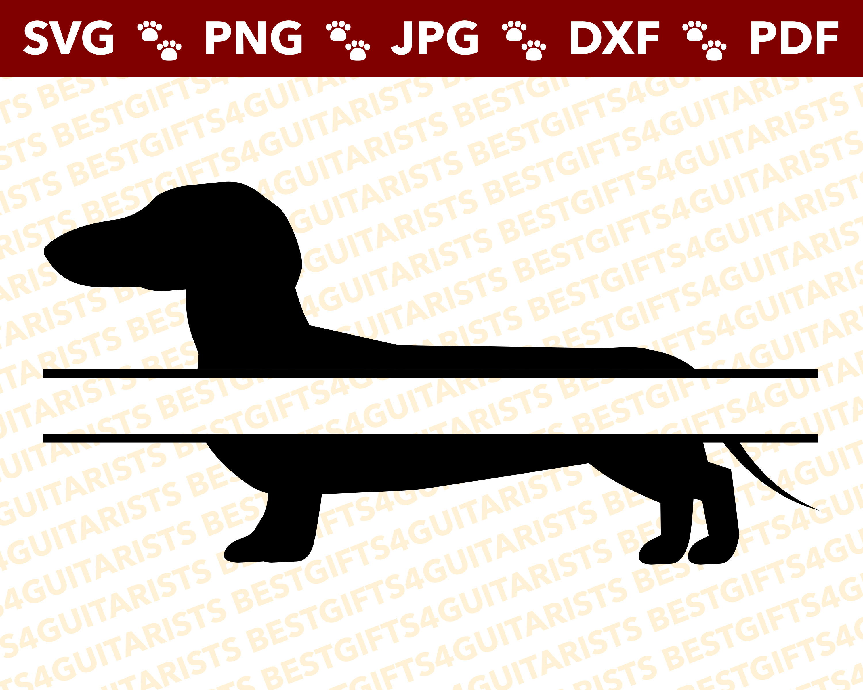 Dachshund Dog Monogram SVG, Dog Split Monogram, Dachshund Dog Svg, Dxf ...