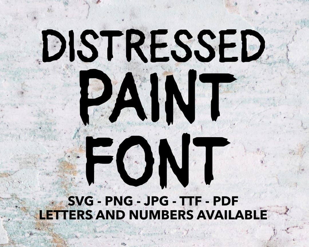 Distressed Font SVG, Brush Font for Cricut, Brush Font SVG, PNG, Jpg ...