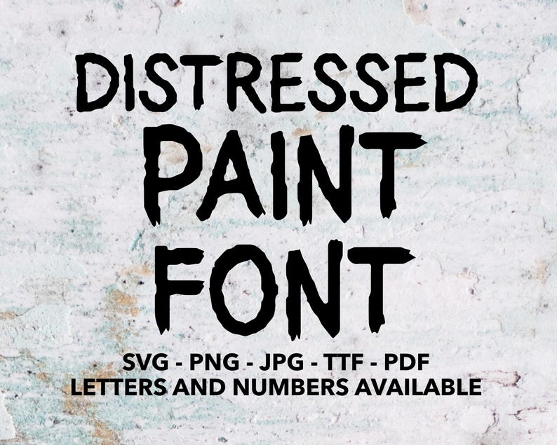 Distressed Font SVG, Brush Font for Cricut, Brush Font SVG, PNG, Jpg ...