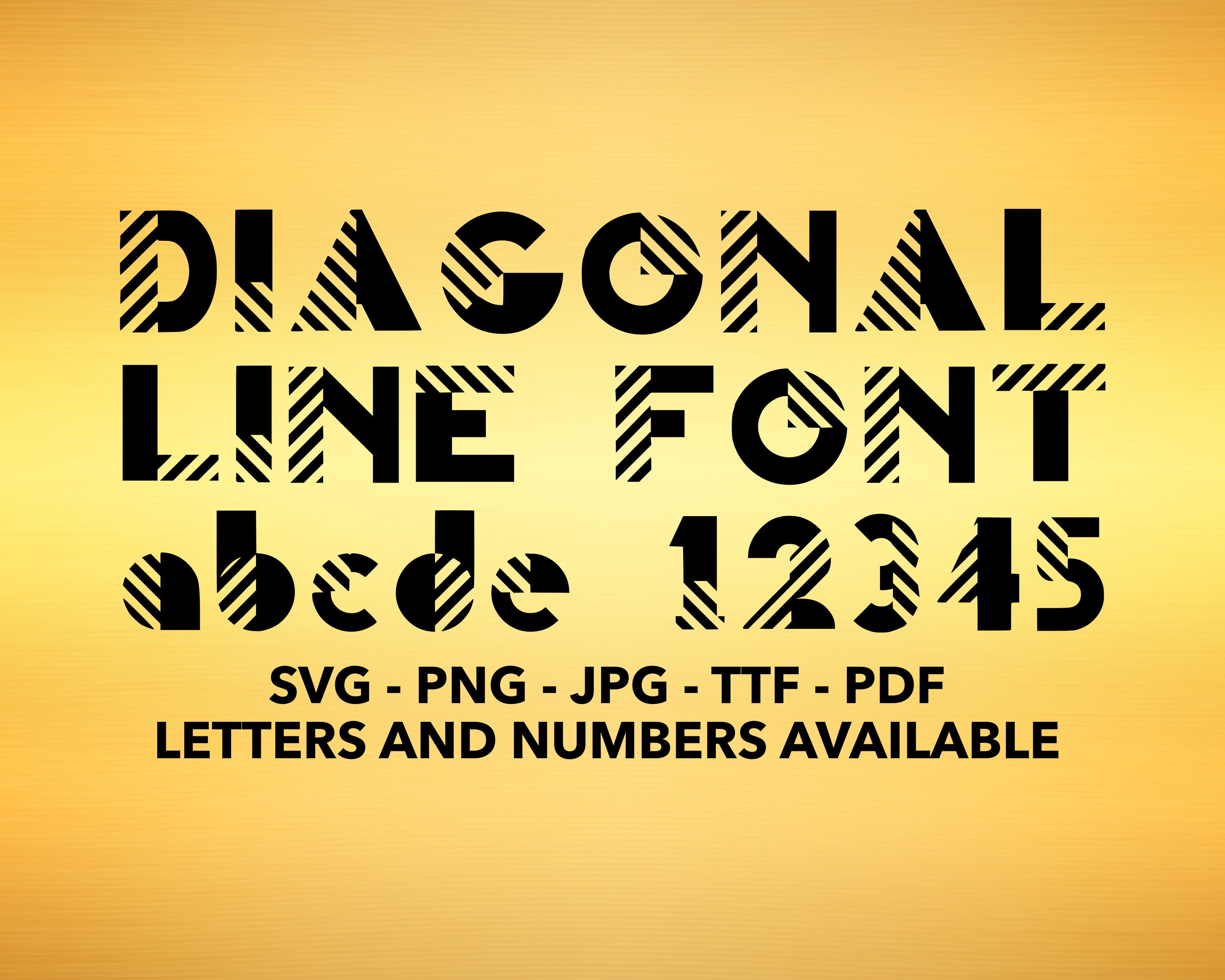 Diagonal Line Font SVG, Diagonal Line Letters, Diagonal Line Alphabet ...