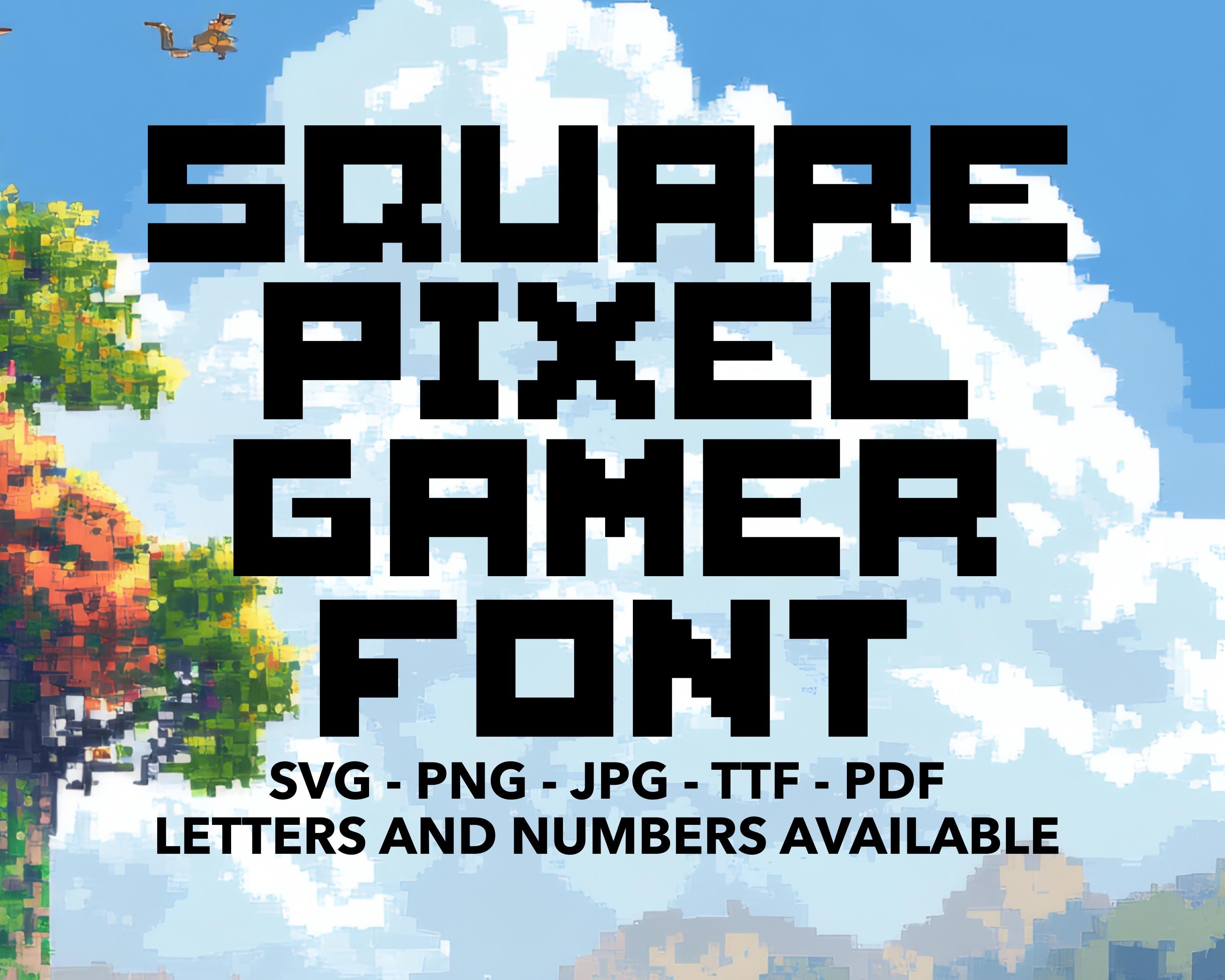 Square Pixel Font SVG, Pixel Font for Cricut, Pixel Font SVG, PNG, Jpg ...