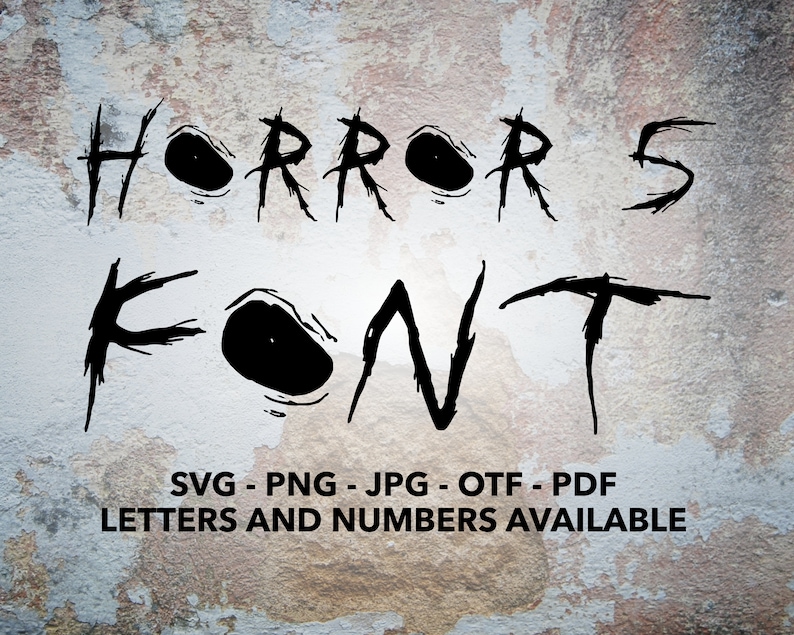 Horror Font SVG, Horror 5 Font for Cricut, Horror Font SVG, PNG, Jpg ...