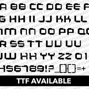 Pixel Space Font SVG, Pixel Font for Cricut, Pixel Font SVG, PNG, Jpg ...