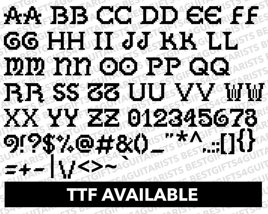 Pixel Scroll Font SVG, Pixel Font for Cricut, Pixel Font SVG, PNG, Jpg ...