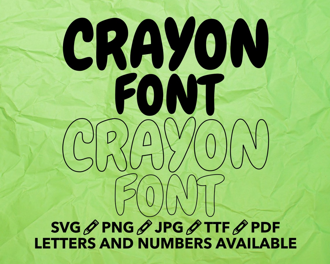 Crayon Font SVG, Crayon Font TTF, Crayon Alphabet Svg, Png, Jpg, Ttf ...