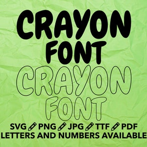 Crayon Font SVG, Crayon Font TTF, Crayon Alphabet Svg, Png, Jpg, Ttf ...